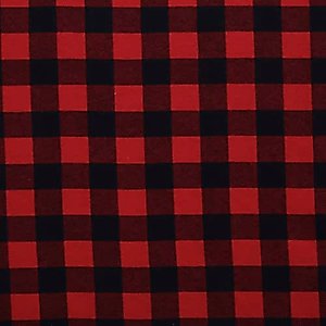 Mook Fabrics Flannel PRT Buffalo Plaid, Red Yard