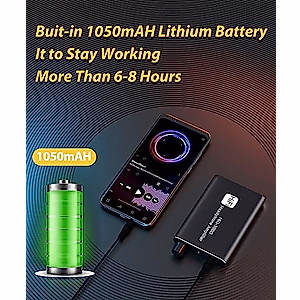 BEBSR Portable Headphone Amplifier - HiFi Earphone Amp with Two-Stage Gain Switch, Aluminum Matte Surface, 16-150 Ohm Compatibility