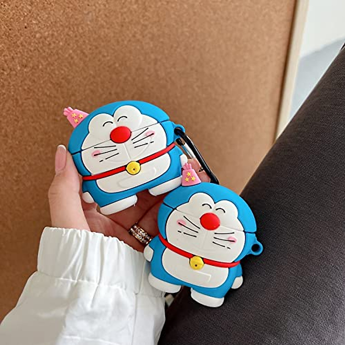 Compatible with AirPods 3rd Generation Case, [2021] Cute 3D Cartoon Doraemon Airpods 3 case with Keychain, Soft Silicone for Apple Airpods 3 Charging Case (Doraemon)