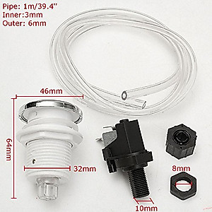 Opmnla 16A On Off Push Button Switch Jetted Whirlpool Jet For Bath Tub Spa Garbage