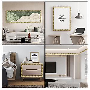 Leenevs Flexible Molding Trim Wall Trim, 16.4 Feet Self Adhesive Peel and Stick Molding Ceiling Molding, Cabinet Border, Mirror Frame Trim Wall Trim for Home Decor Wall Molding & Trim (Champagne Gold)