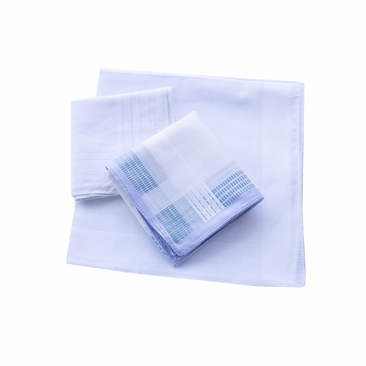 SrffbreMeOly Assorted Men's Handkerchief Plaid 100% Cotton Handkerchiefs Soft Soft Gift Set Hankies 6Pieces