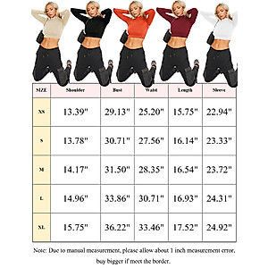 White Long Sleeve Tops for Women Cropped Turtleneck Valentines Day Outfit Spring Fashion 2023 Tshirts Thermal Y2k Clothing, X-Small