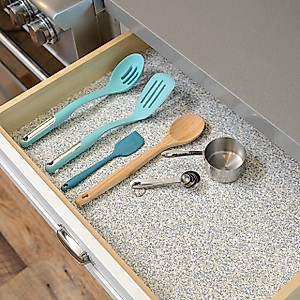 Con-Tact Brand Creative Covering Self-Adhesive Vinyl Drawer and Shelf Liner, 18'' x 9', Granite