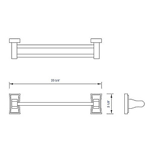 ALFI brand AB5505 24" Double Rack Wooden Towel Bar Bathroom Accessory, Natural Wood