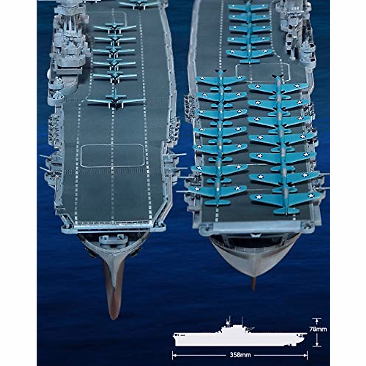 Academy USS Enterprise CV-6 Aircraft Carrier Battle of Midway Modeler's Edition Plastic Model Kits 1/700 Scale
