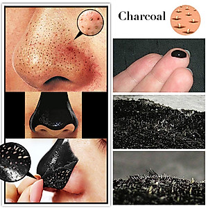 SHILLS Charcoal Mask for Men, Purifying Peel Off Mask, Face Mask Peel Off, Face Mask Deep Clean Pore, Blackhead Remover, 1 Bottle (1.69 fl. oz) and a Brush Set