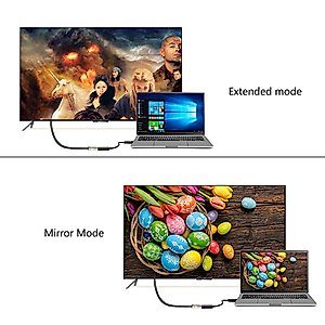 Anbear Mini Displayport to HDMI Adapter Thunderbolt to HDMI Cable, Gold-Plated Display Port to HDMI Adapter Compatible with MacBook Pro, MacBook Air, Mac Mini, Microsoft Surface Pro