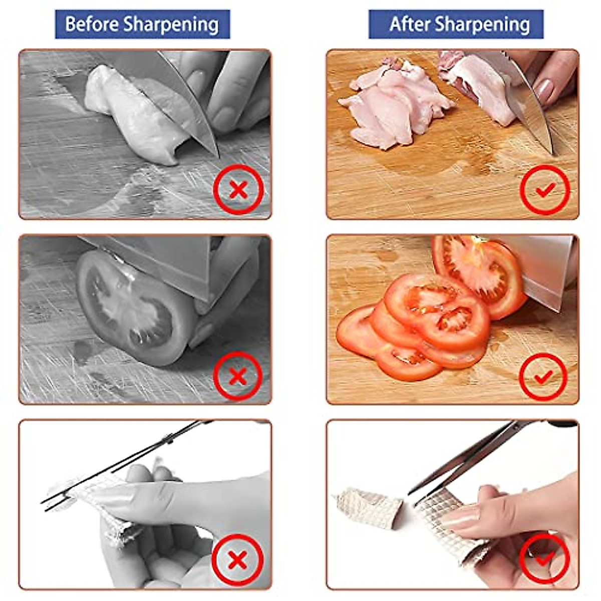 Axe Sharpening Stone Knife Whetstones Hatchet Whetstone Dual Grit Hatchet Sharpener for Kitchen Camping Garden Tools Blue