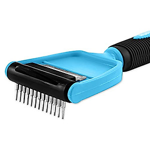 Westminster Pet Ruffin' It Fur-B-Gone Pet Deshedding Tool, Small, Great for Dogs & Cats
