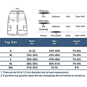 Little Donkey Andy Men's Hiking Cargo Shorts Quick Dry Lightweight Stretch Shorts for Golf Fishing (Grey L)