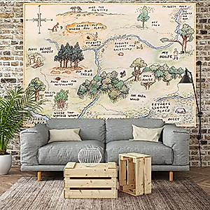 Alltten 6x4FT 100 Acre Woods Bear Backdrop Children Baby Shower Cartoon Photography Background Baby Shower Photo Booth Studio Props Boys Girls Happy Birthday Party Banner Decoration F13 Yellow