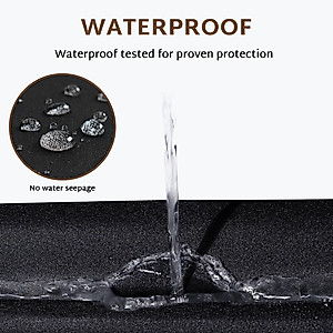 iBirdie Outdoor Sectional Cover for 190''Back 128" Front Curved Shaped Patio Sofa Waterproof Weatherproof 600D Heavy Duty Garden Furniture Cover Outside Sectional Couch Cover