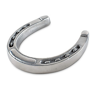 Arthur Court Horseshoe Equestrian Napkin Weigh for Paper Napkin, Documents on a Desk, Dinner and Picnic Tables - Outdoor or Office Use, Organization for Multiple Sizes - Durable Metal 3 inch Diameter