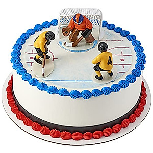 Hockey FaceOff DecoSet Cake Decoration
