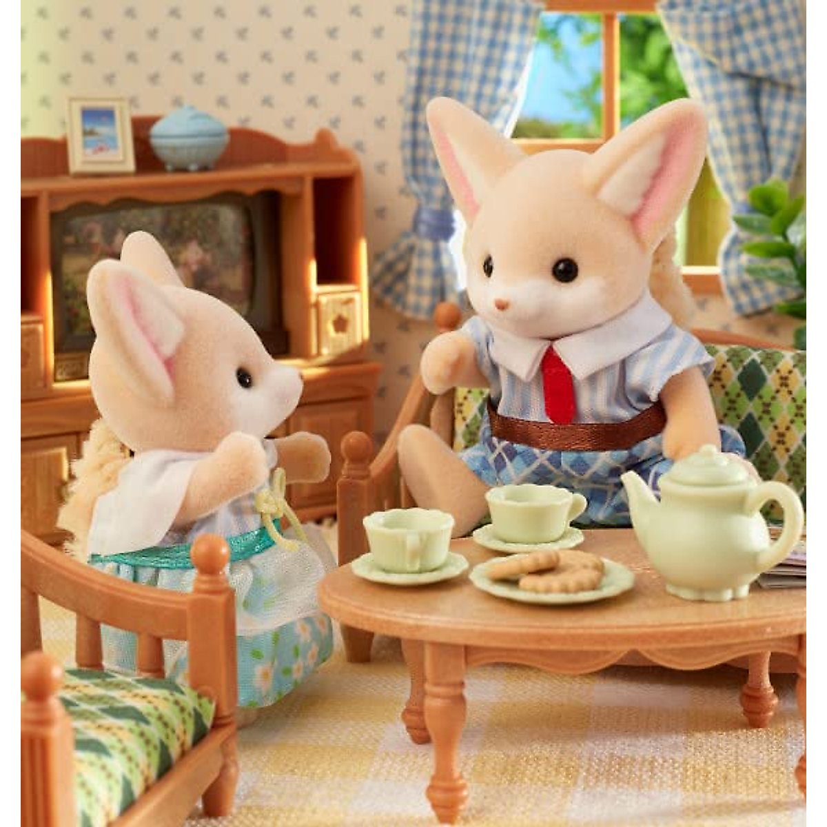 Calico Critters Fennec Fox Twins, Set of 2 Collectible Doll Figures