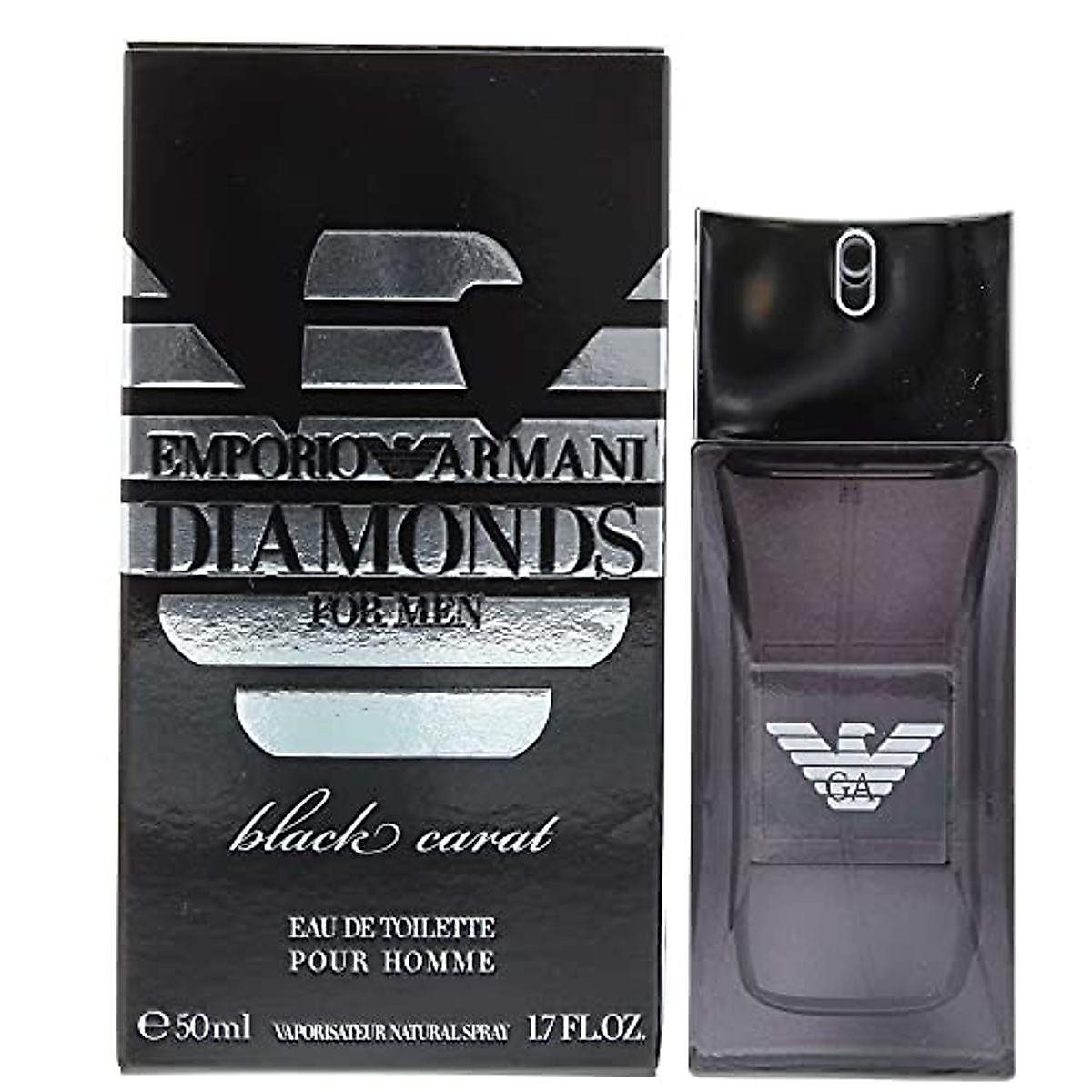 GIORGIO ARMANI Emporio Diamond Carat EDT, Black, 1.7 Ounces
