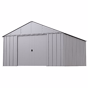 Arrow Classic Metal Shed, 12 x 14, Flute Grey