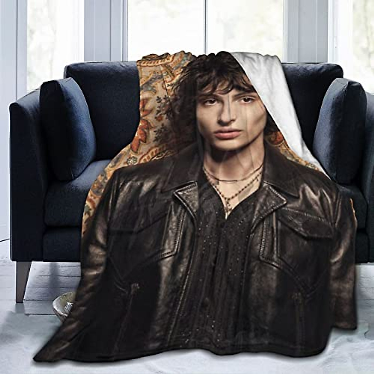 Finn Wolfhard Blanket Ultra-Soft Micro Fleece Blanket for Couch Bed Car Warm Throw Blanket Suitable for All Season