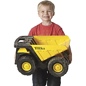 Tonka Toughest Mighty Dump Truck, Yellow, (L x W x H) 12.00 x 19.00 x 10.75 Inches