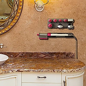 Storage Holder for Dyson Airwrap Wall Mount Stand for Dyson Air Wrap Curling Iron Accessories Organizer for Dyson Wrap Bracket Rack Bathroom Bedroom