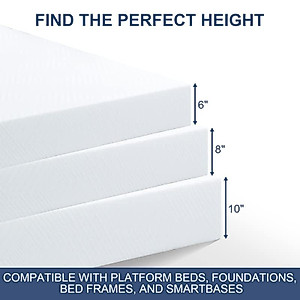 Opoiar 10 Inch Memory Foam Mattress, RV King Mattress in A Box, RV Mattress, Cooling Gel Green Tea, Pressure Relieving, Certipur-Us Certified, Medium Firm Mattress for Travel Camper Trailer Truck