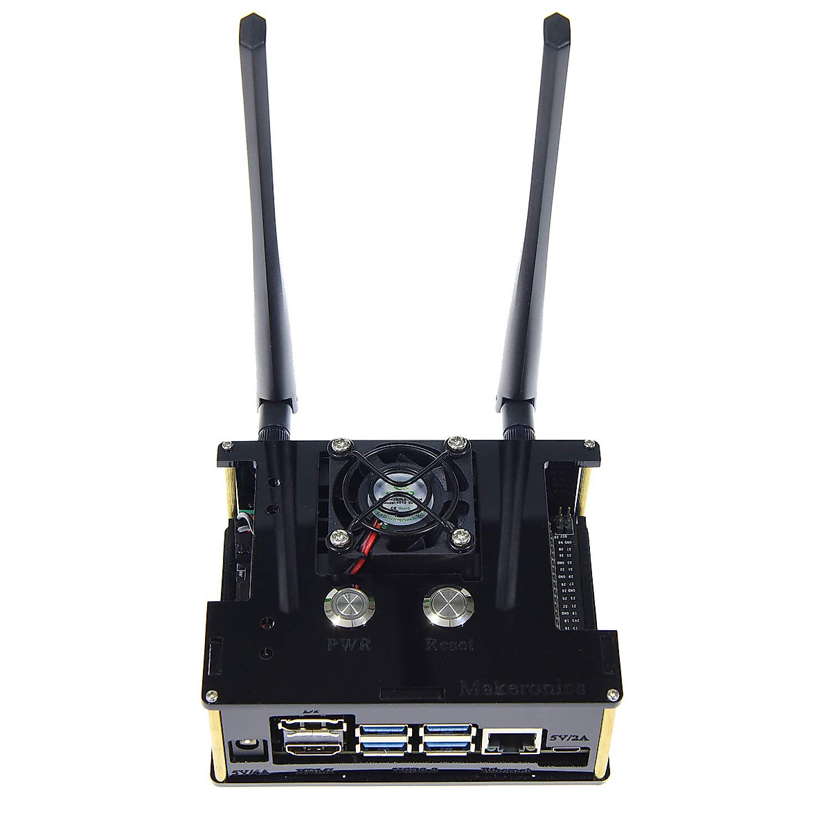 Makeronics Developer Kit for Jetson Nano -IMX 219-77 Camera Module with Camera Case| 64GB Class 10 TF Card with Card Reader | Jetson Nano Acrylic Case for A02 and B01