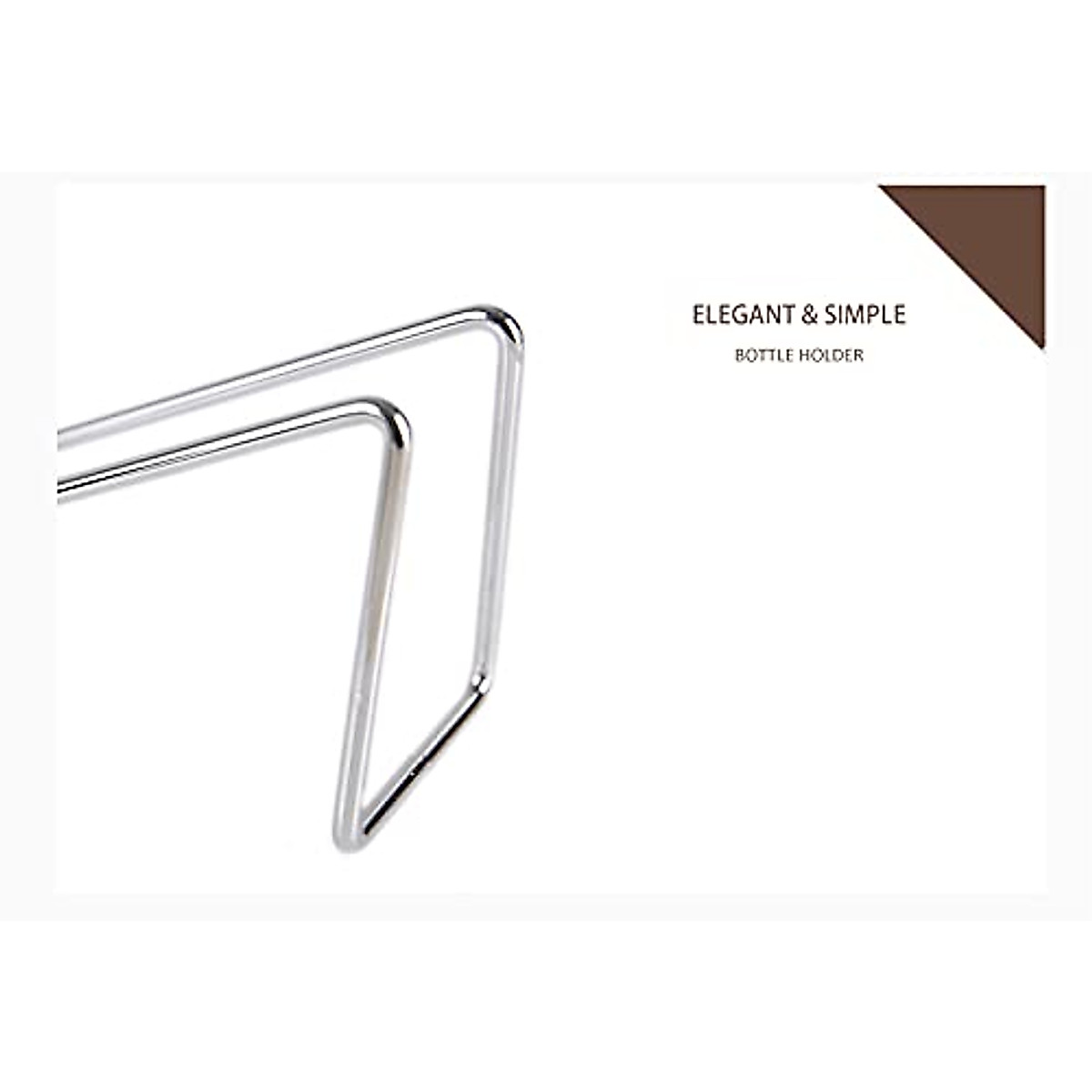 FrontierDecoration Frontier Simple Chrome Steel Wine Bottle Holder Tabletop Wine Rack