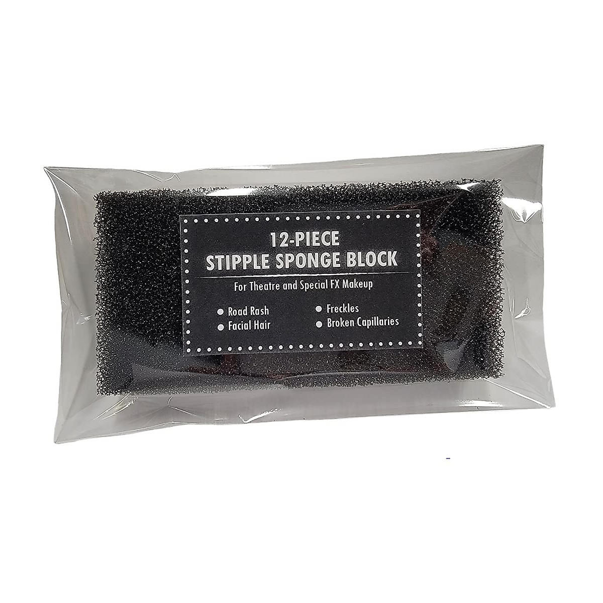 Stipple Sponge 12 Piece Block - Special Effects Makeup MUST HAVE - Small Pore - For adding Texture, Freckles, or Breaking up and Blending Colors! Cosplay Mua FX Makeup