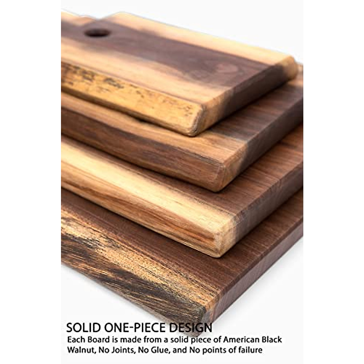 Small Live Edge Black Walnut Cutting Board, American Amish Handmade, Each Cutting Board is Unique, Large Cutting Board 5" x 10"…