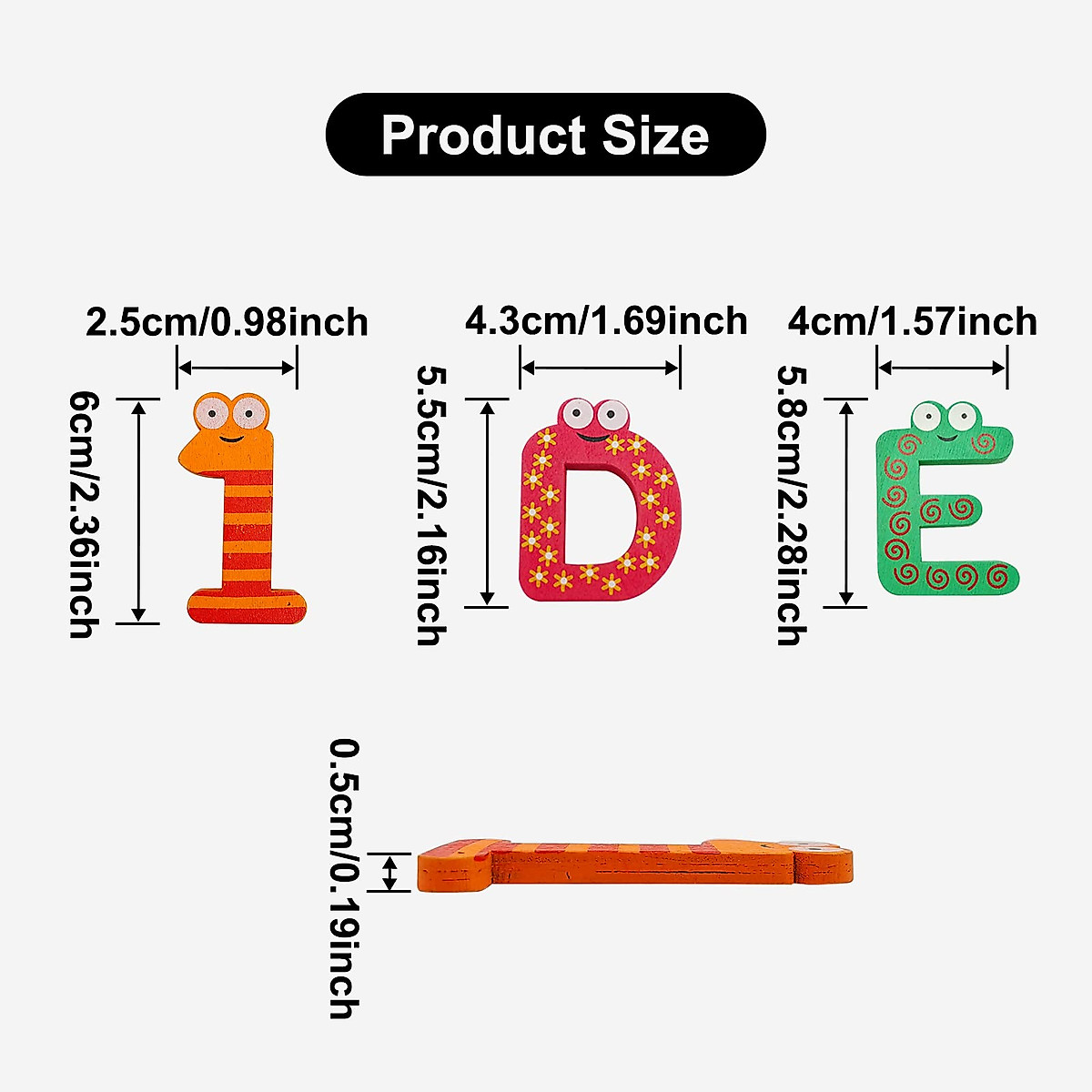 41 PCS Wooden Magnetic Letters & Numbers, Fridge Magnets for Toddlers, Fridge Magnets, Magnetic Alphabet Letters Preschool Education Learning Spelling Toys for Kids