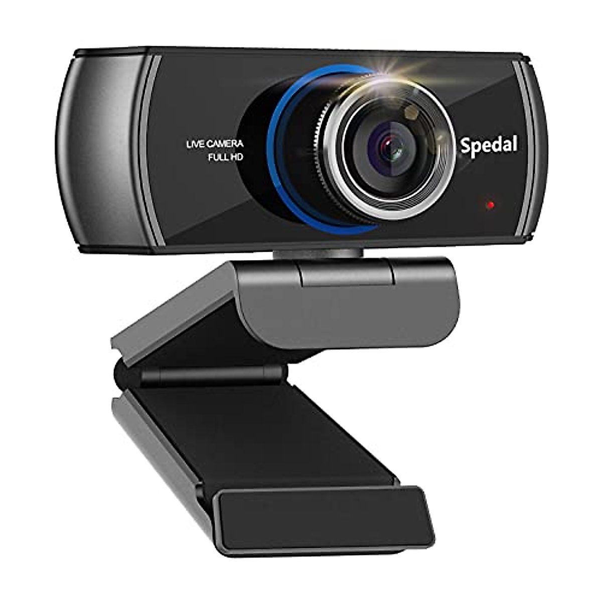 Spedal Streaming Webcam with Microphone, Software 1080P Full HD H.264 USB Computer Web Camera for Desktop Laptop Video Calling, Software can Support Windows/Mac OS