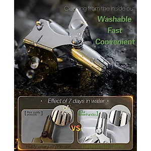 EKE Nose Hair Trimmer, Manual Nose Hair Remover Without Batteries, with 12 Double-Edged Blades, Painless, Waterproof, Easy to Clean and Carry.