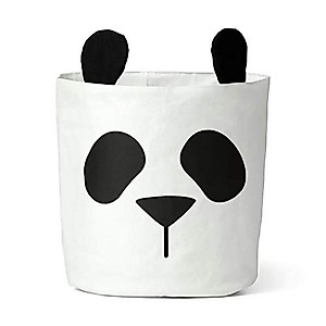 UXZDX Panda Storage Bag Basket Baby Kids Toy Clothes Canvas Laundry Basket Storage Bag Can Stand Nappy Bin Home Storage Bucket