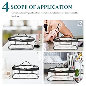 Cabilock Travel Toiletry Bag Clear Makeup Bags 1 pieces Portable Clear Makeup loncheras para hombres clear cosmetic bag toiletry carry pouch Bag Ipper Clear Toiletry Bags Travel Makeup Bag
