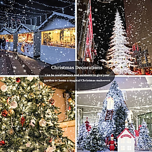 ZHOUDUIDUI Outdoor Christmas String Lights, 800LED 330FT White Fairy Lights, 8 Mode Plug in Waterproof Indoor Outdoor Decor Lights for Bedroom Christmas Thanksgiving Wedding Party Garden Yard Tree