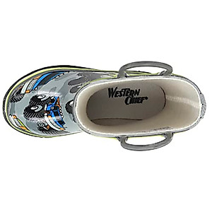 Western Chief boys Waterproof Printed Rain Boot, Monster Crusher,2-3 Little Kid