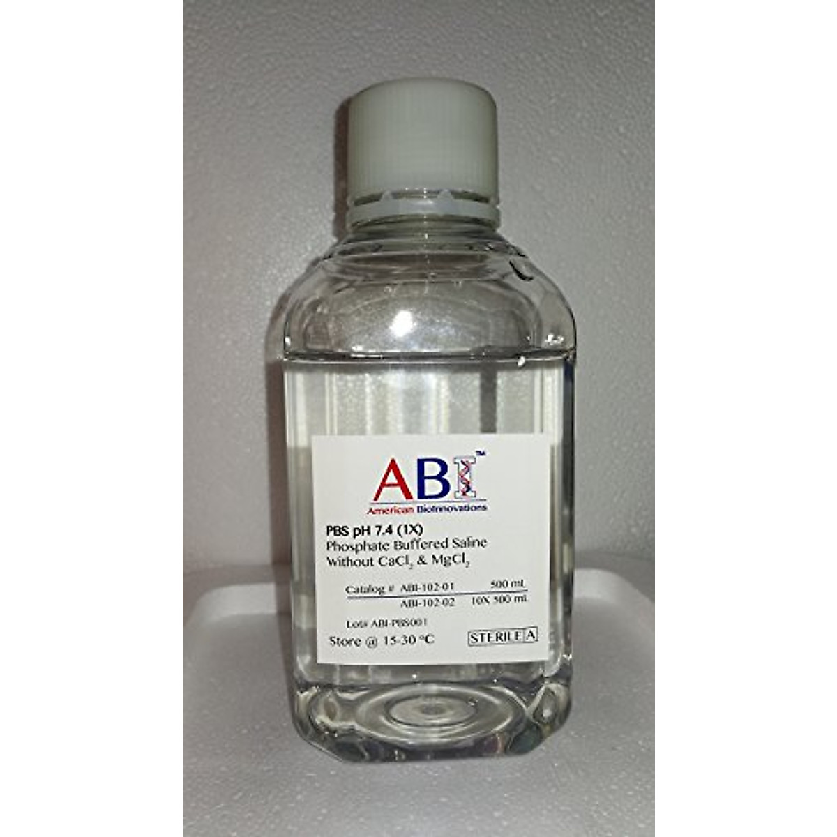 Phosphate Buffered Saline, PBS (1X), Sterile, 500 mL