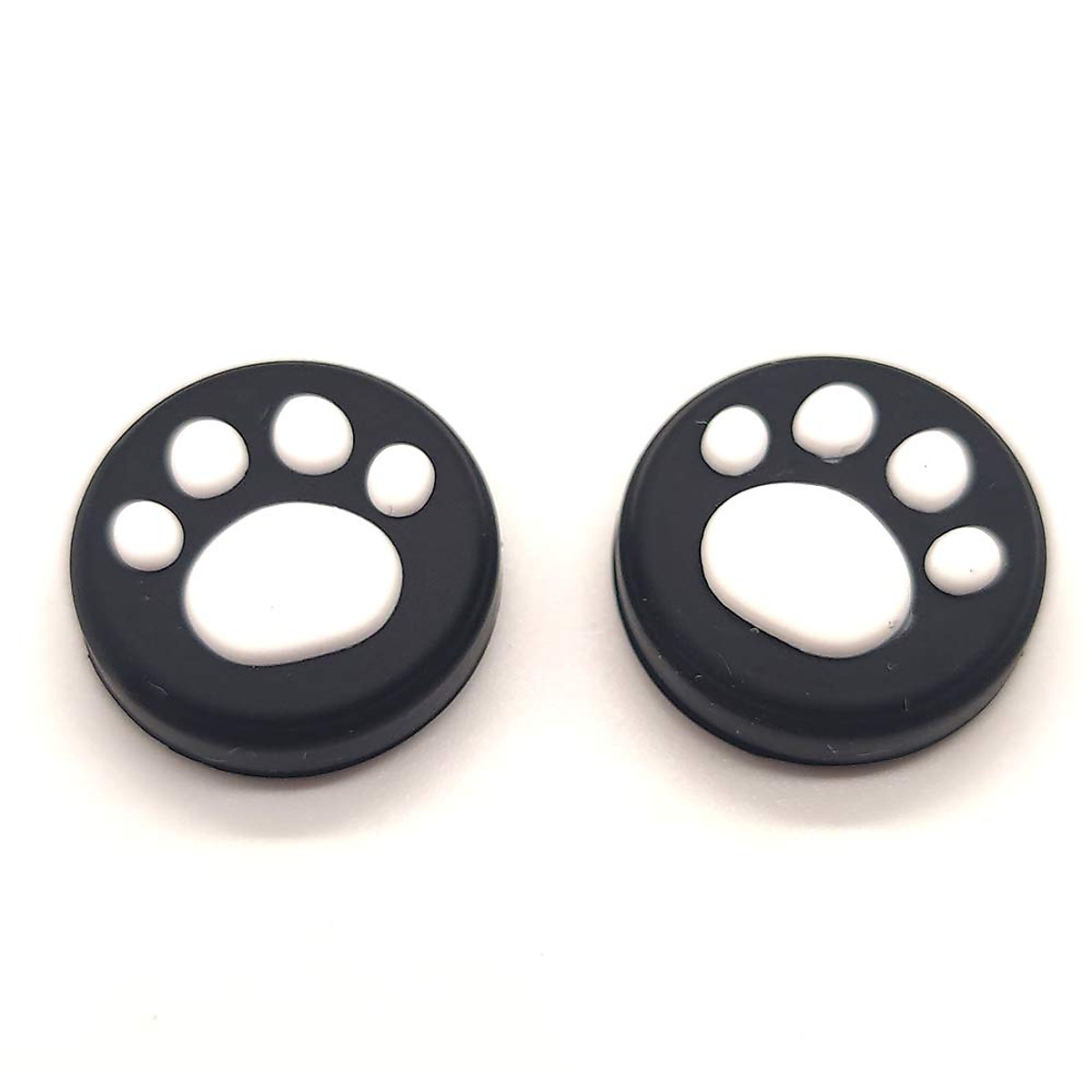 Ambertown 2 x Silicone Analog Controller Thumb Stick Joystick Grips Cap for Nintendo Switch NS/Switch Lite Controller Joy-Con ThumbStick Cute Cat Paw Claw (White)