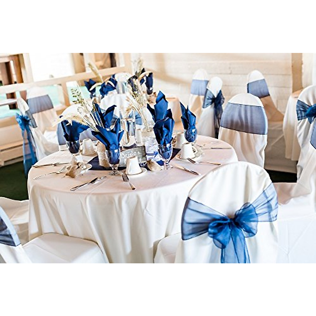 SPRINGROSE Ecoluxe 90 Inch Round White Tablecloth 10 Set | Sleek & Elegant Touch, Crease & Wrinkle Resistant Polyester | for Wedding Receptions, Banquets, Parties, Showers, and Restaurants