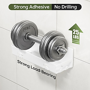 PAVSTINE Adhesive Shower Caddy 4 Pack, Shower Organizer Plastic Shower Shelf Wall Mounted Shower Rack for Bathroom Storage, with Toothbrush Holder&Soap Dish for Home, Kitchen, Bath Decor (White)