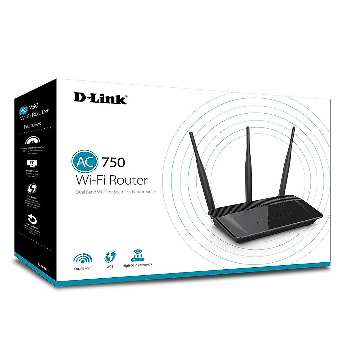 D-Link Wi-Fi AC750 Dual Band Router (DIR-813)