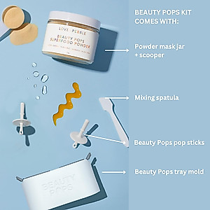 Beauty Pops by Love & Pebble- Turmeric Mask Glow Enzyme Icy Facial Kit| Viral On TikTok| As seen on Shark Tank beauty | Korean Face Mask Skincare made with turmeric, aloe, banana, papaya