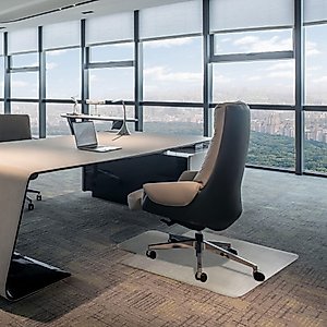 Carpet Chair Mat for Home Office Chair Mat for Carpet, Easy Glide Rolling Computer Desk Chair Mats for Carpeted Floor, Clear Floor Protector Rug for Low/Medium Pile Carpet (30"x 48")