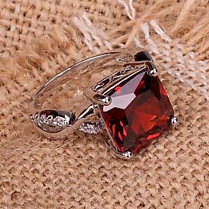 YAZILIND Valentine's Day Jewelry CZ Ring Stone Wedding Bridal Jewelry for Women Size 9