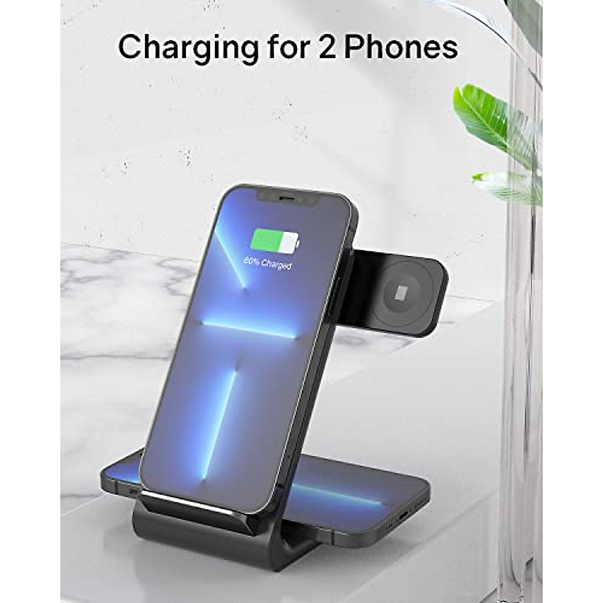 Wireless Charging Station for Multiple Device Apple - 3 in 1 Wireless Charger Stand Dock for Apple Watch 7/SE/ 6/5/4/3/2, Airpods 3/2/Pro, iPhone 13 Pro/13/12Pro/12/11 Certified Phones