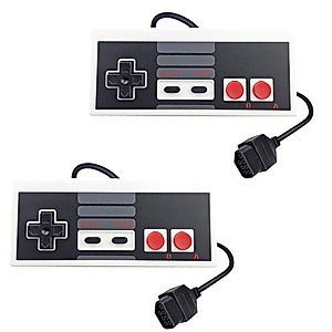 2-Pack Replacement Controller for Nintendo NES 8 Bit Entertainment System, NES Controller Console Control Pad