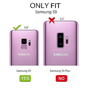 DUEDUE for S9 Case Clear,Galaxy S9 Case, 3 in 1 Shockproof Drop Protection Heavy Duty Hybrid Hard PC Cover Transparent TPU Bumper Full Body Protective Clear Case for Samsung Galaxy S9, Clear