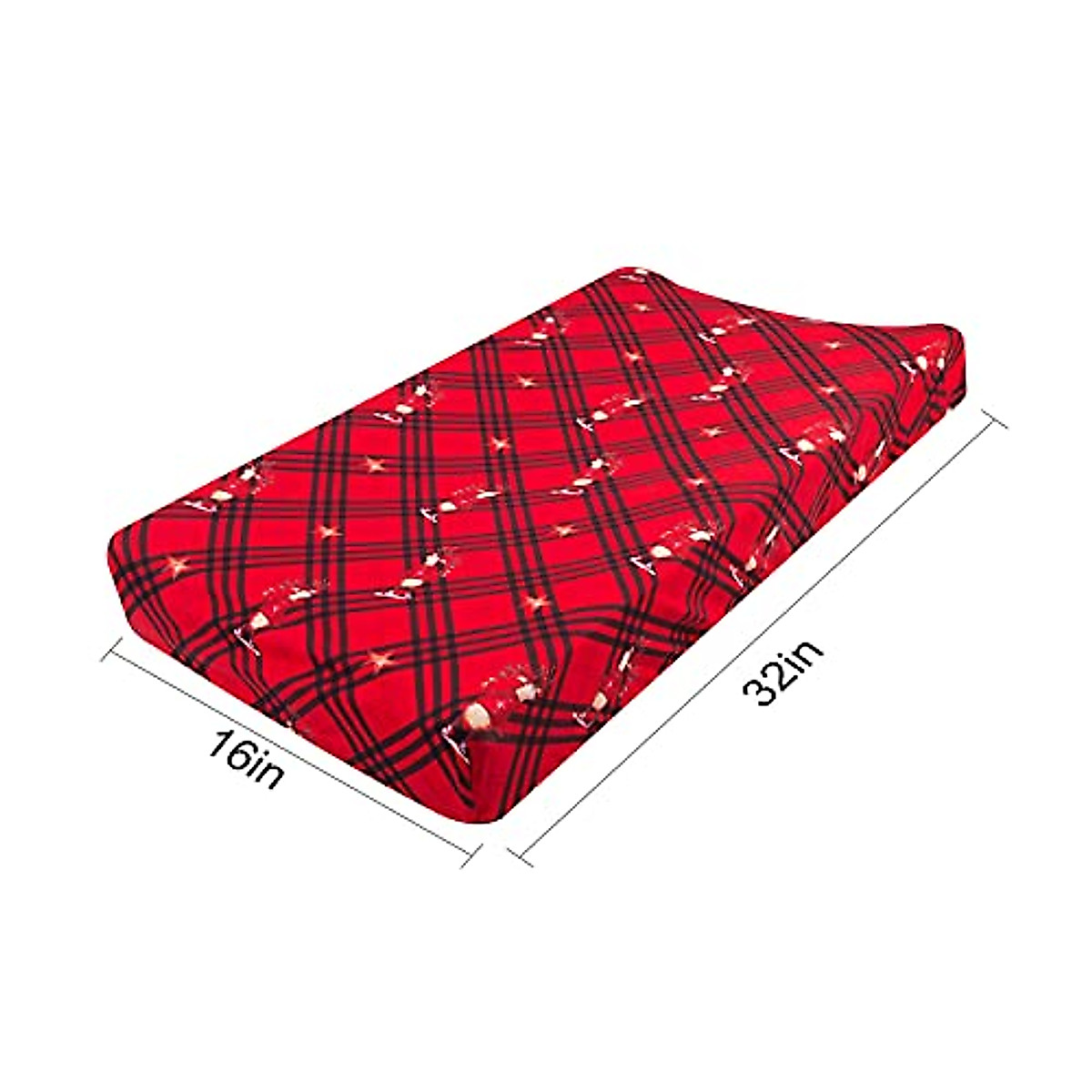 ALVABABY Christmas Gift Stretchy Jersey Changing Pad Covers 2 Pack Bassinet Sheet Soft and Light Baby Cradle Mattress for Boys and Girls 2CZE08