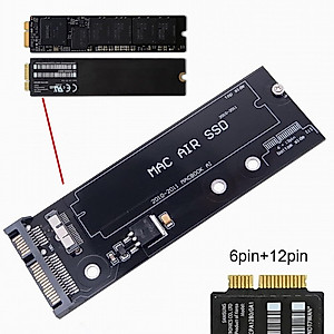 chenyang PCBA 12+6pin SSD to SATA 22Pin Hard Disk Cartridge Drive for 2010 2011 Mac Air A1369 A1370 SSD